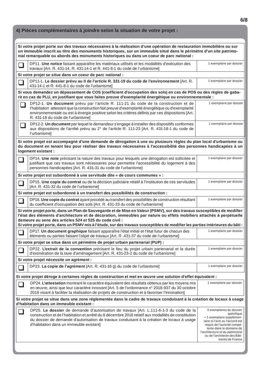 Formulaires de déclaration préalable de travaux